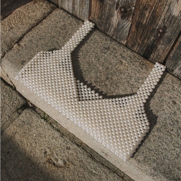 Tops | Sexy Pearl Bralette | Poshmark